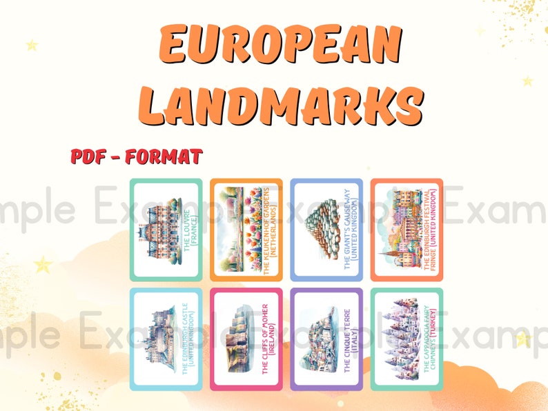 Explore Europe: Landmarks Flashcards for Kids - A Journey Through ...