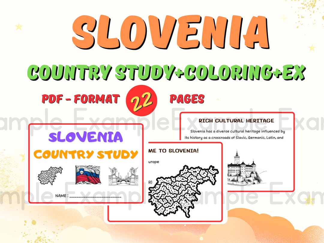 Slovenia Country Studycoloringex Activities - Etsy