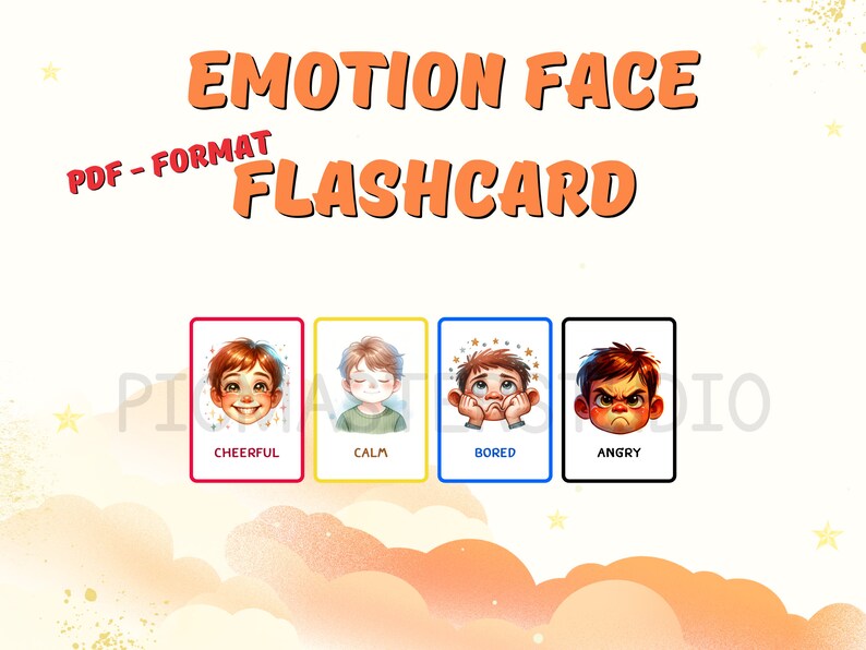 Emotion Face Flashcards: Learn to Identify and Express Emotions With ...