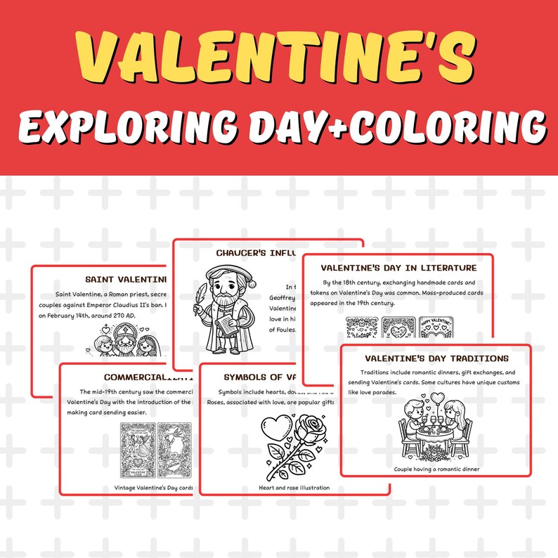 Exploring Valentine's Day+coloring Pages for Kids - Etsy