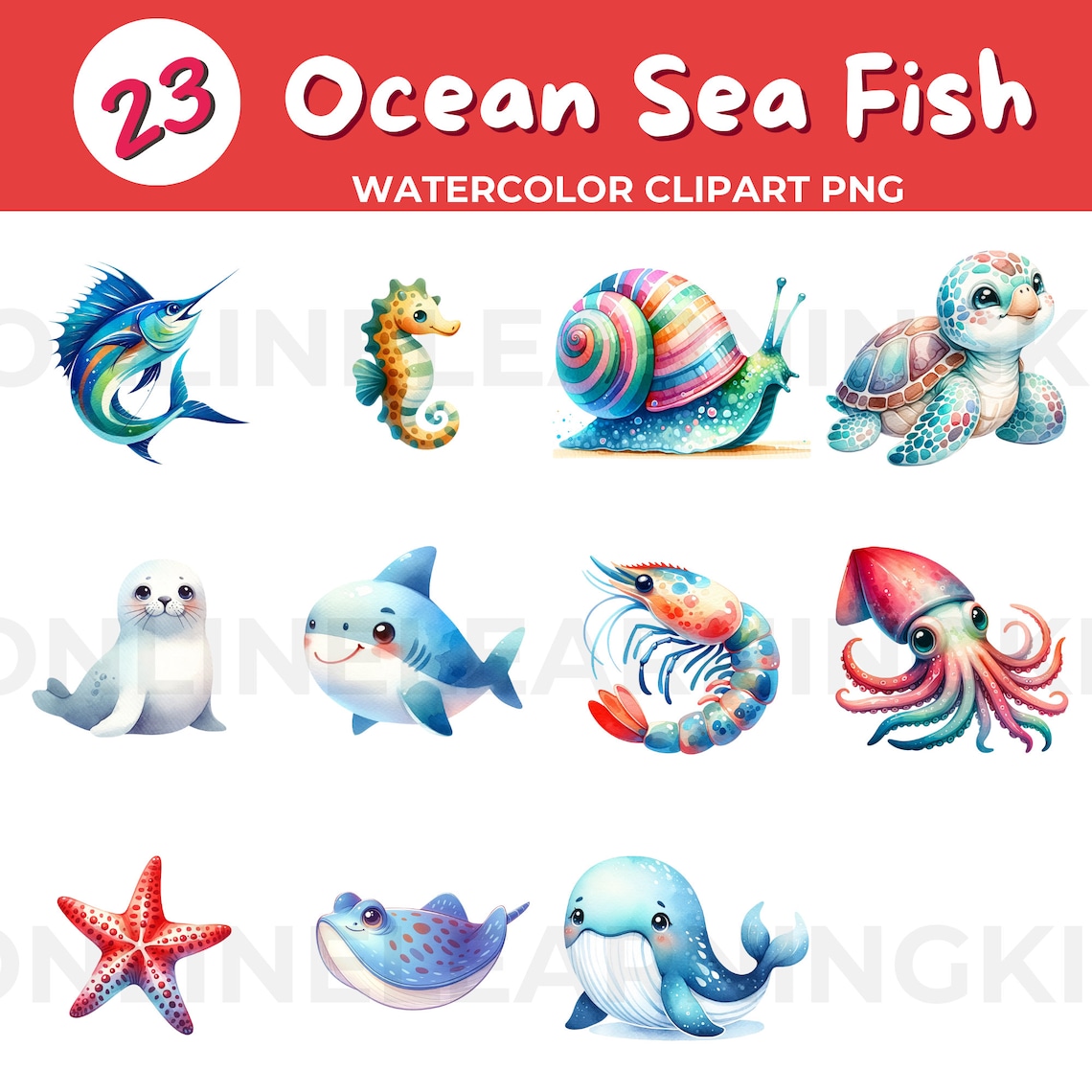 23 Marine, Ocean, Sea Fish, Underwater Clip Art PNG Ocean Life ...