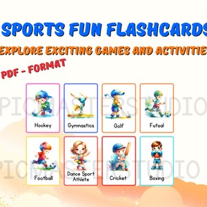 Sports Fun Flashcards for Kids Exciting Way to Learn and Play Discover ...