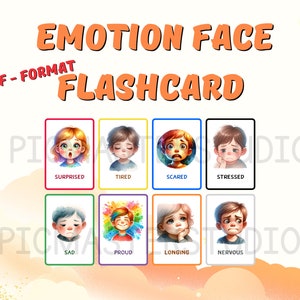 Emotion Face Flashcards: Learn to Identify and Express Emotions With ...