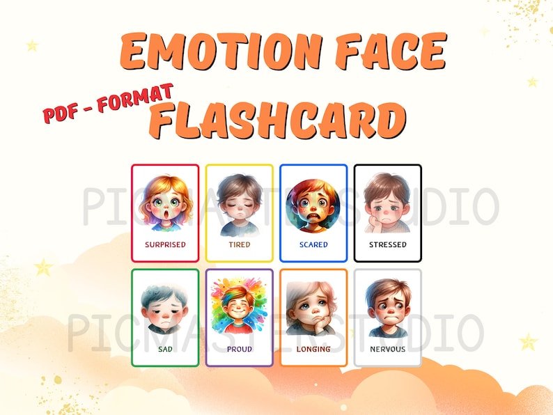 Emotion Face Flashcards: Learn to Identify and Express Emotions With ...