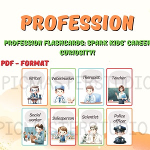 35 Career Exploration Made Fun: Profession Flashcards for Kids ...