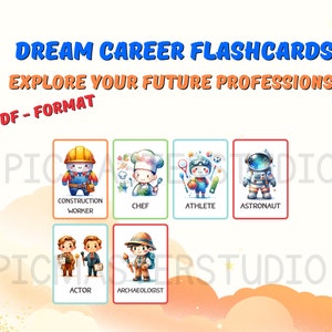 Occupation Flashcards for Kids: Discover Exciting Jobs Fun & - Etsy