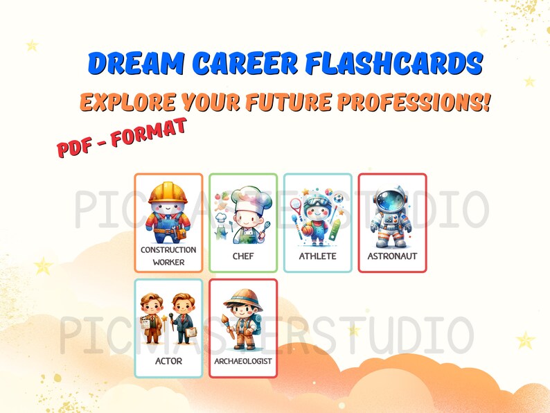 Occupation Flashcards for Kids: Discover Exciting Jobs Fun & - Etsy