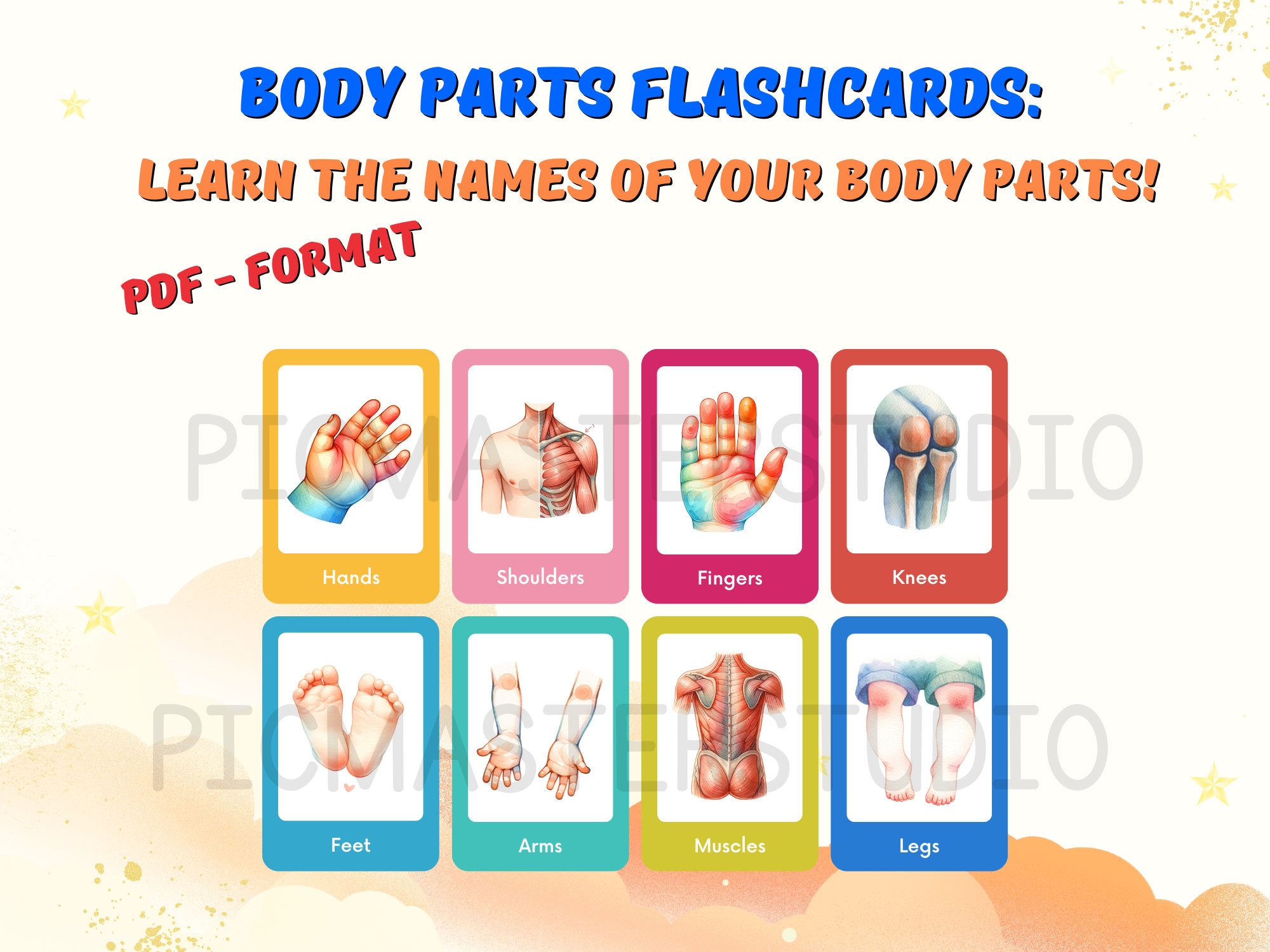 Body Parts Flashcards for Kids: A Fun & Educational Way to Learn ...