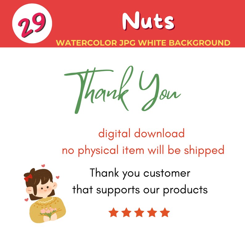 29 Nuts Watercolor JPG White Background 300 DPI | Kids Nuts Art | Nut ...