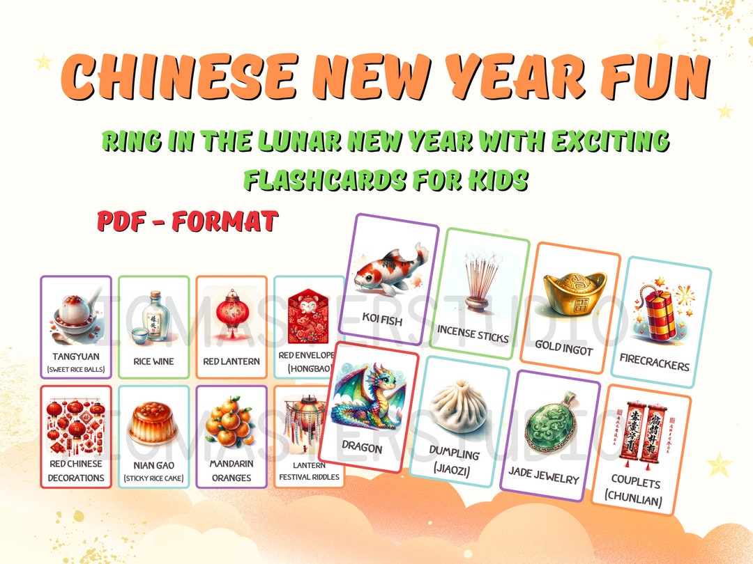 Chinese New Year Flashcards for Kids: Explore Festive Traditions ...