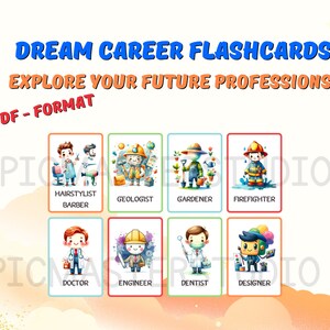 Occupation Flashcards for Kids: Discover Exciting Jobs Fun & - Etsy