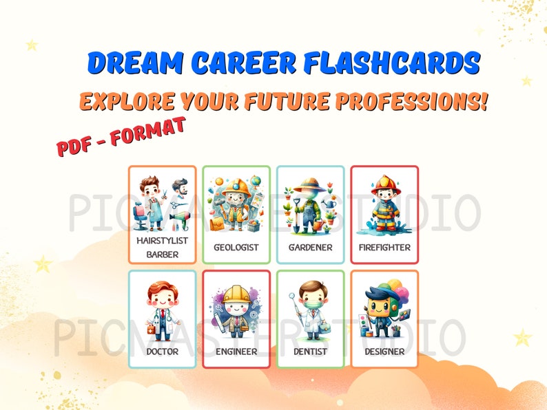Occupation Flashcards for Kids: Discover Exciting Jobs Fun & - Etsy