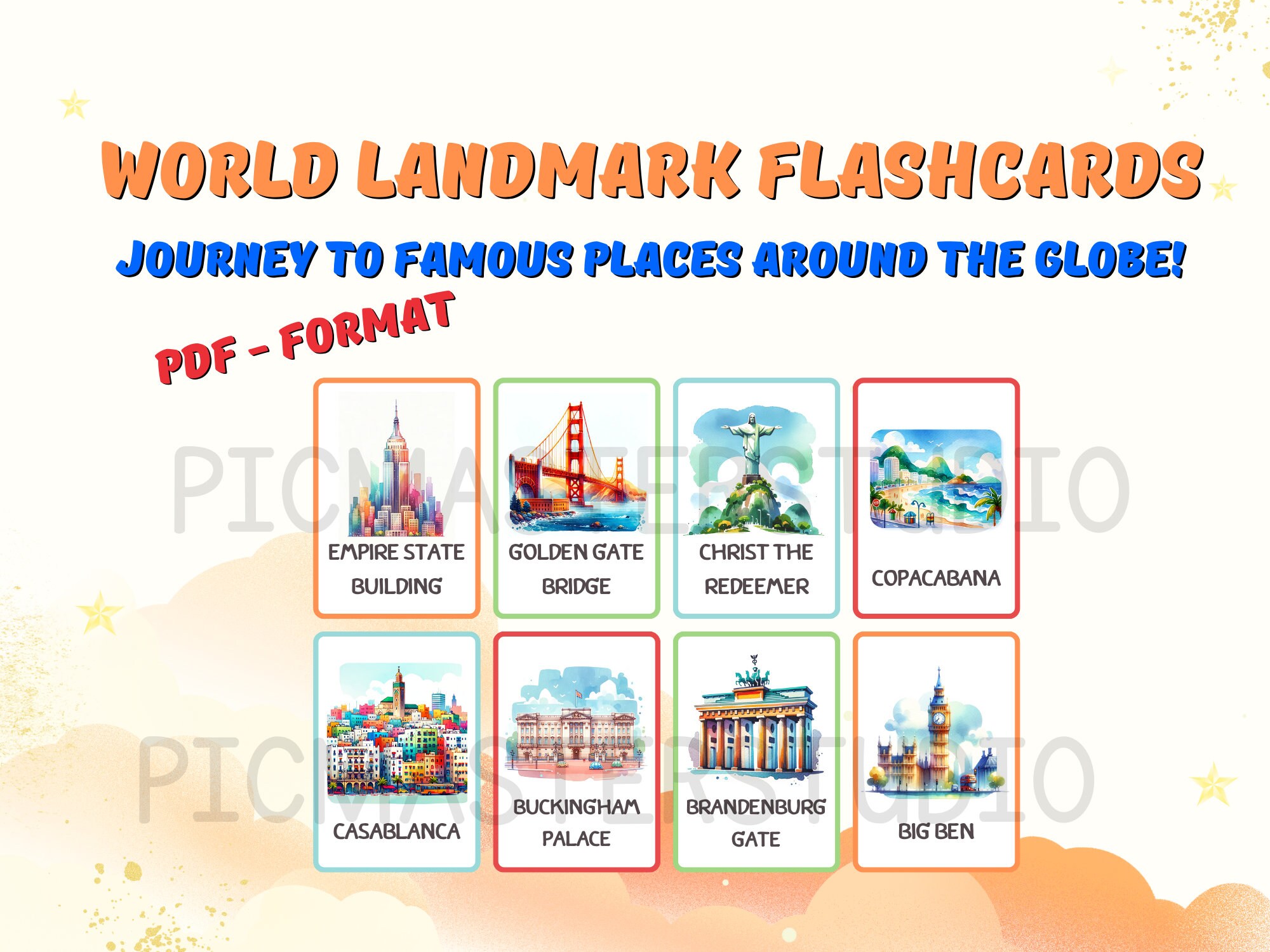 World Landmark Flashcards for Kids: Discover Global Wonders Fun ...