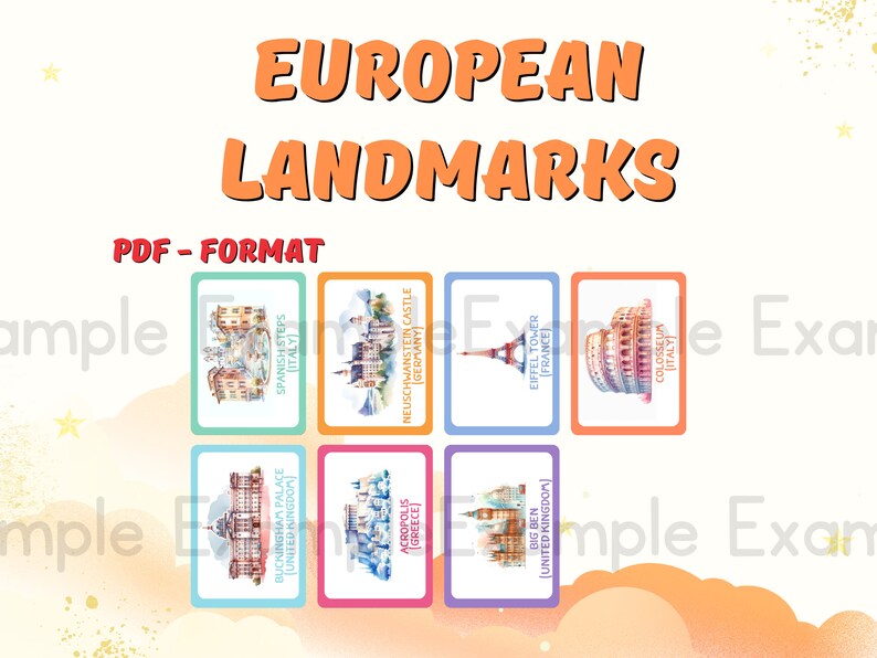 Explore Europe: Landmarks Flashcards for Kids - A Journey Through ...