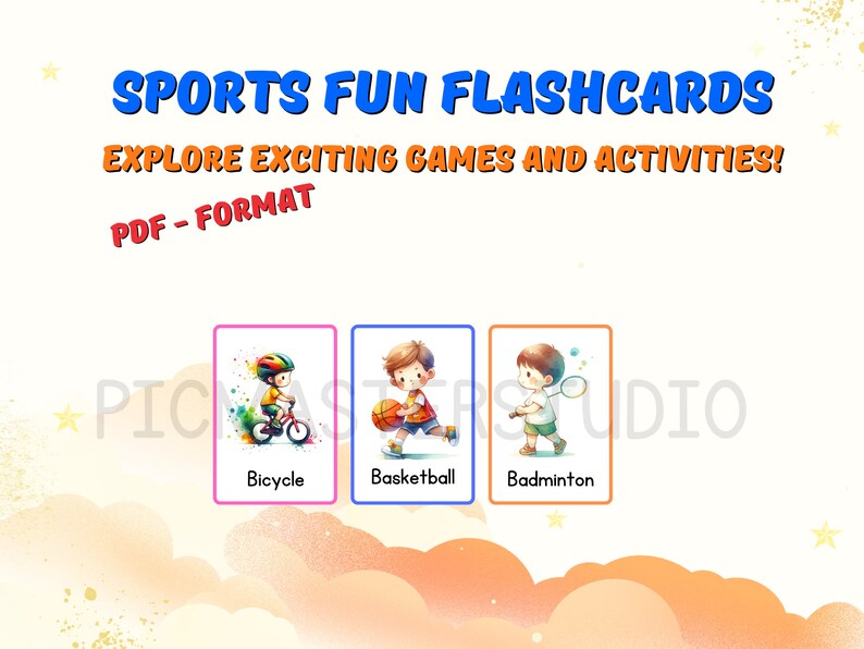 Sports Fun Flashcards for Kids Exciting Way to Learn and Play Discover ...