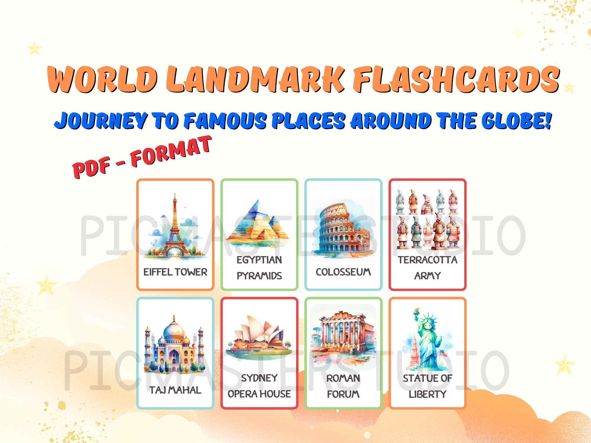 World Landmark Flashcards for Kids: Discover Global Wonders Fun ...