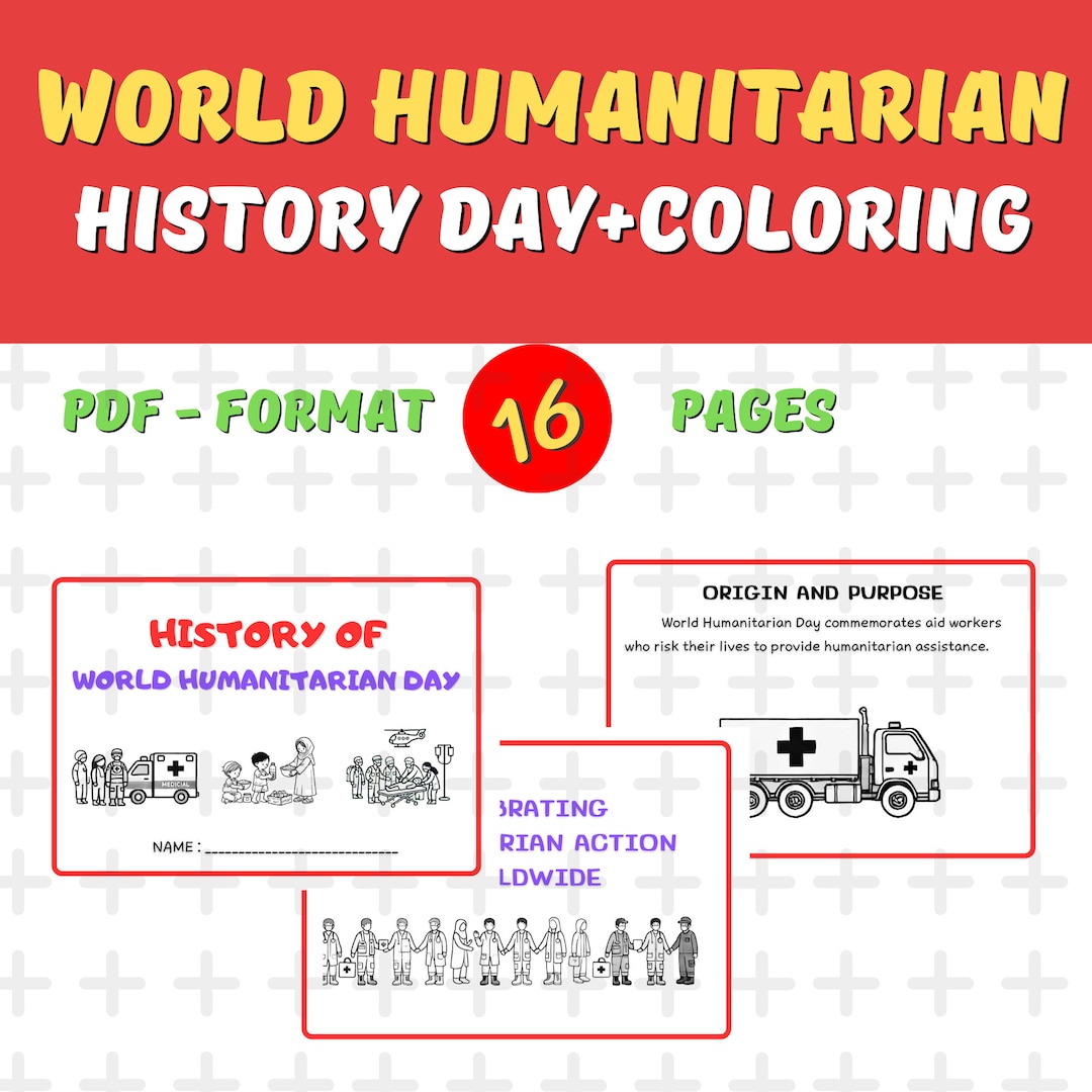 World Humanitarian History Day+coloring Pages | Humanitarian Day Art ...