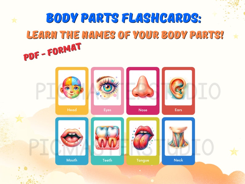 Body Parts Flashcards for Kids: A Fun & Educational Way to Learn ...