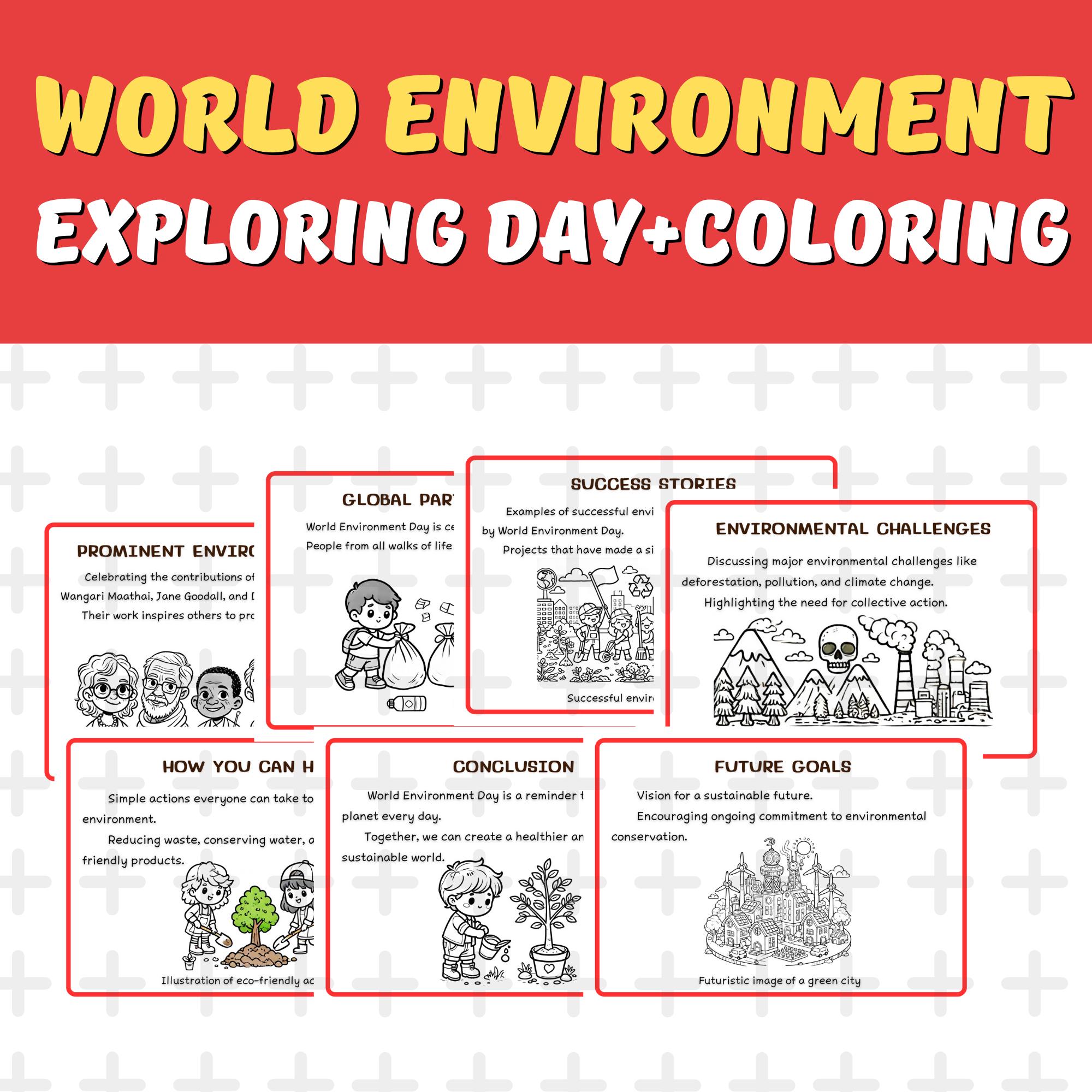 Exploring World Environment Day+coloring Pages for Kids - Etsy