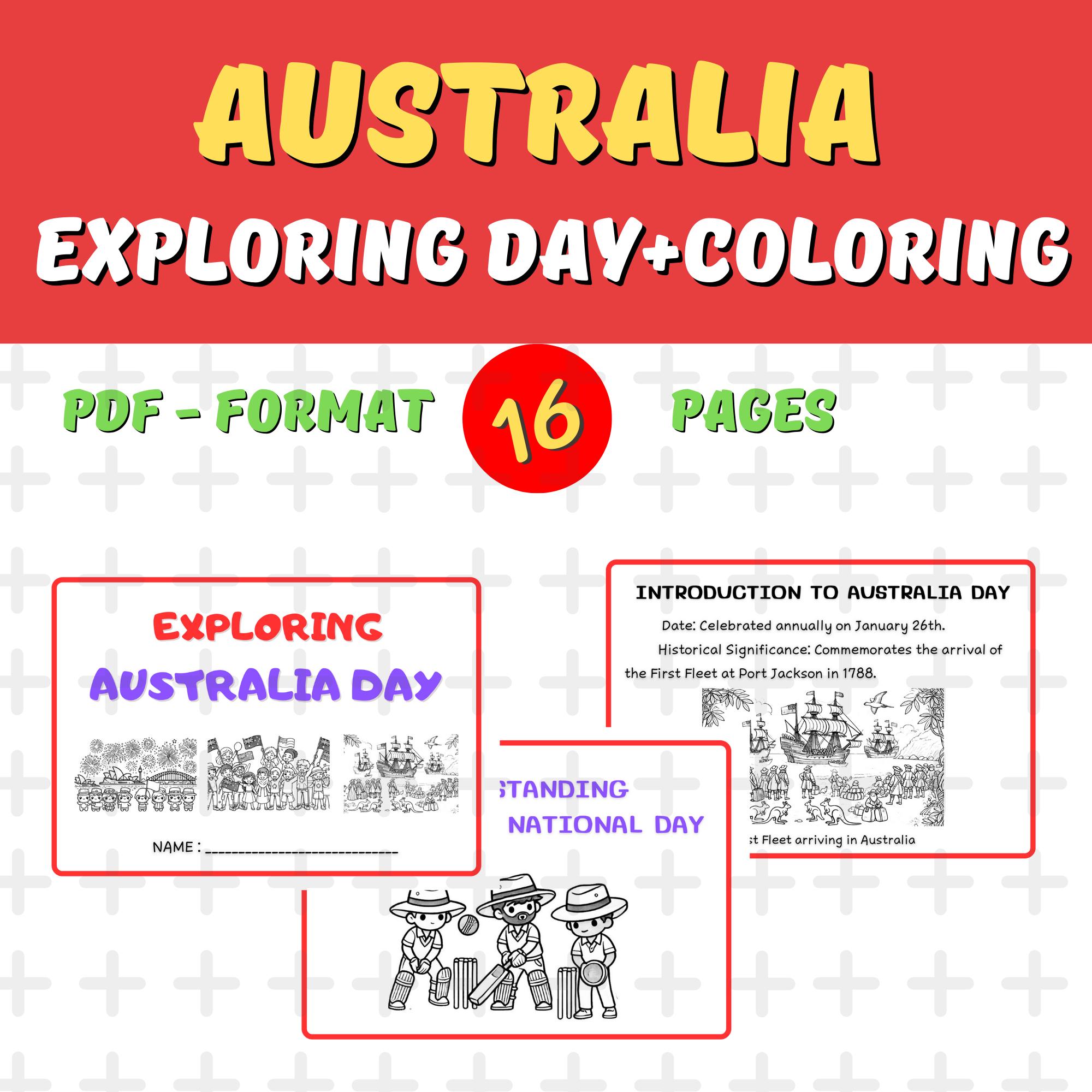 Exploring Australia Day+coloring Pages for Kids - Etsy