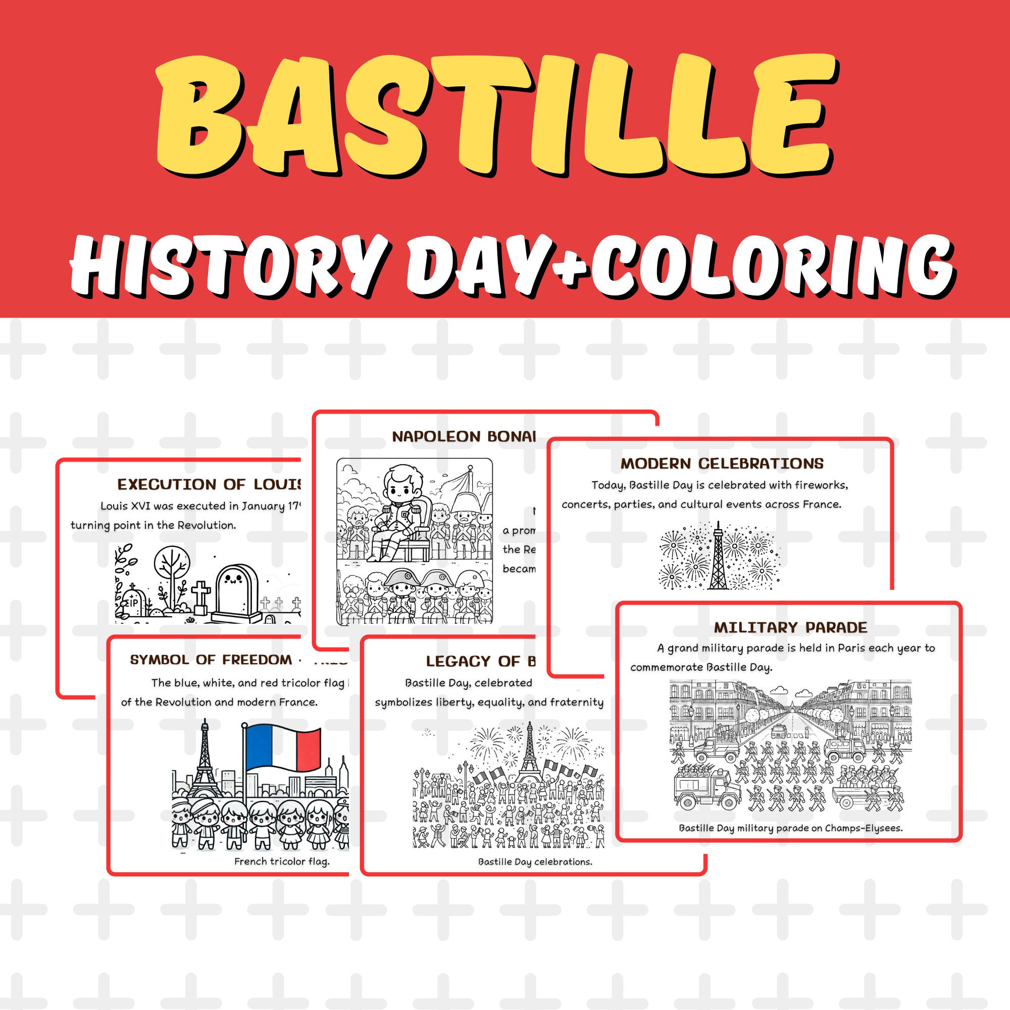 Bastille History Day+coloring Pages for Kids | Bastille Day Coloring ...