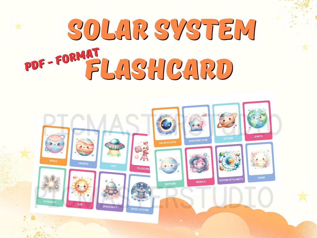 Solar System Flashcards for Kids: Explore the Cosmos Fun and ...