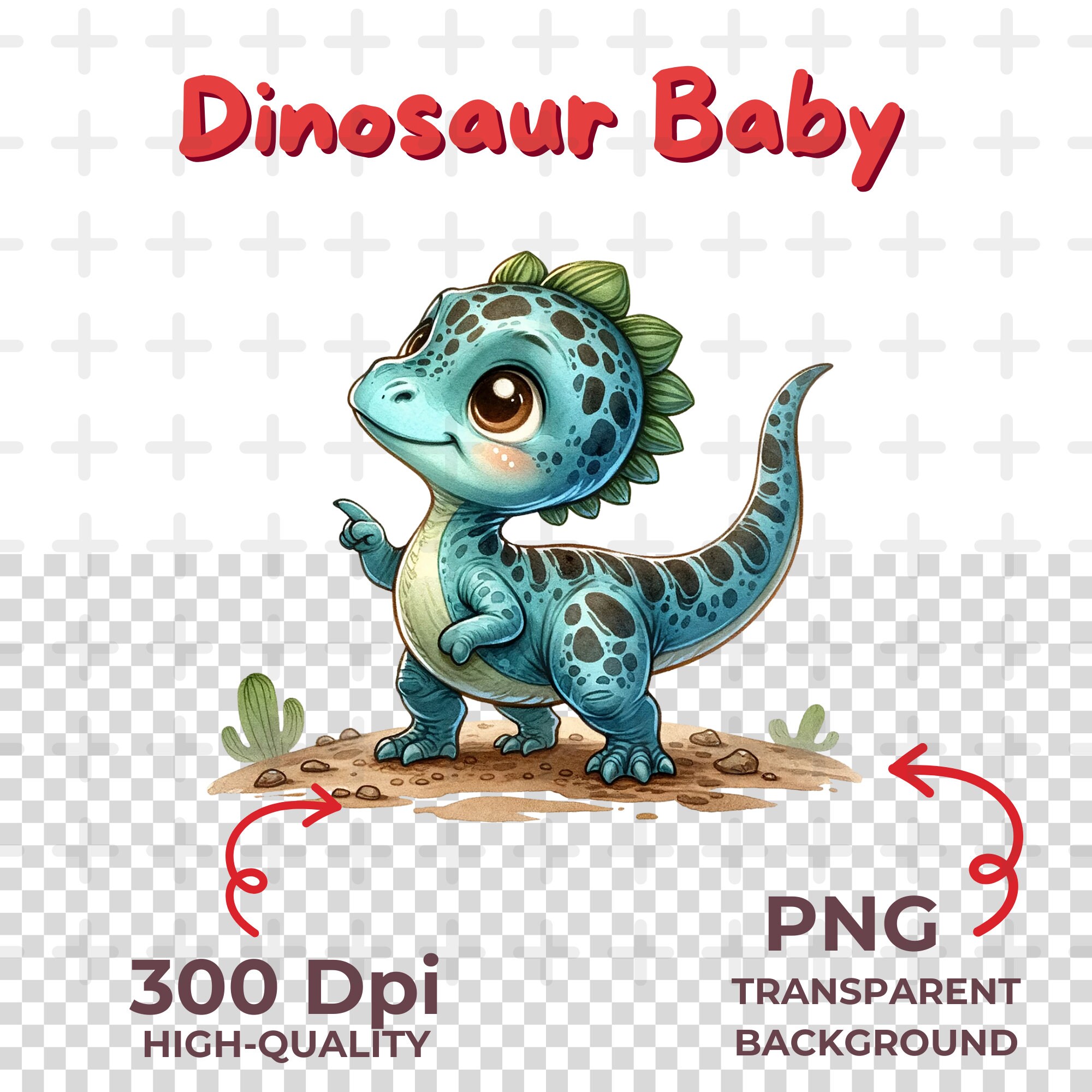 28 Baby Dinosaur Themed Watercolor Clipart | Cute Dinosaurs Clipart ...