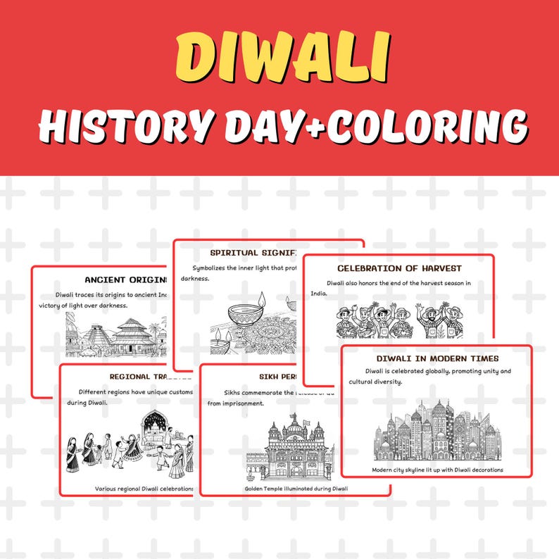 Diwali History Day+coloring Pages for Kids - Etsy