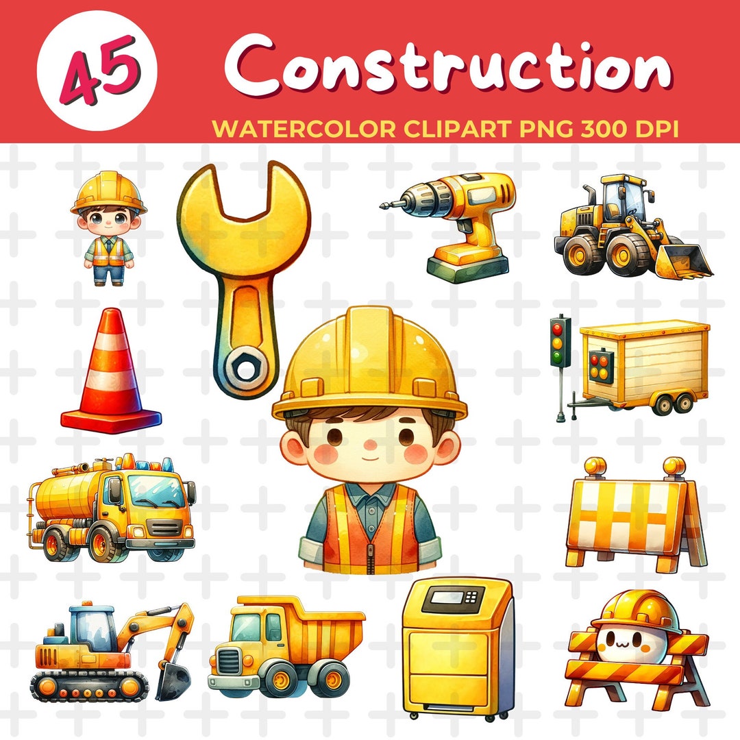 45 Construction Vehicle Clipart Kids Watercolor : Explore Construction ...