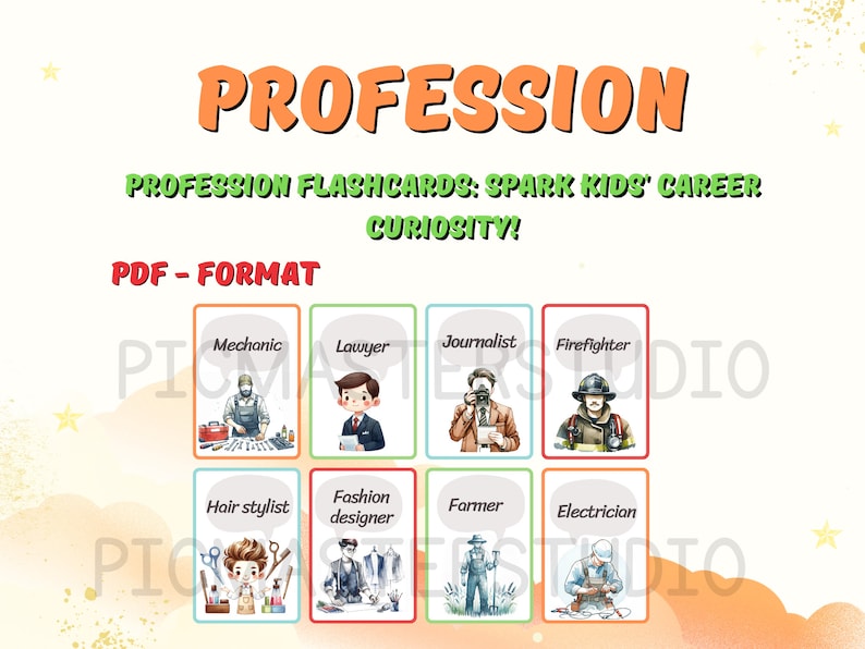 35 Career Exploration Made Fun: Profession Flashcards for Kids ...