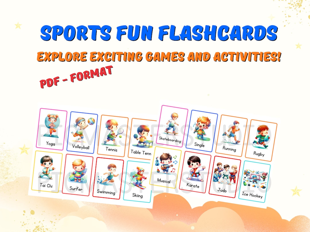 Sports Fun Flashcards for Kids Exciting Way to Learn and Play Discover ...