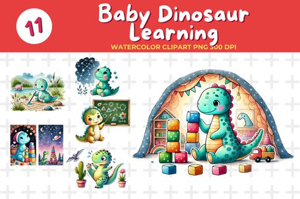 Baby Dinosaur Learning PNG Collection | Kids Dino Learn Png ...