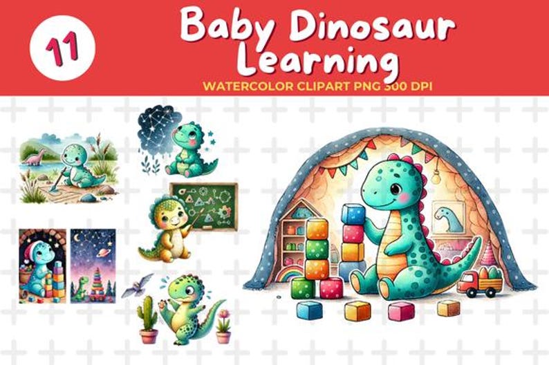 Baby Dinosaur Learning PNG Collection | Kids Dino Learn Png ...