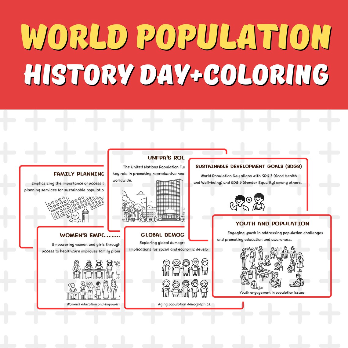 World Population History Day+coloring Pages for Kids | World Population ...