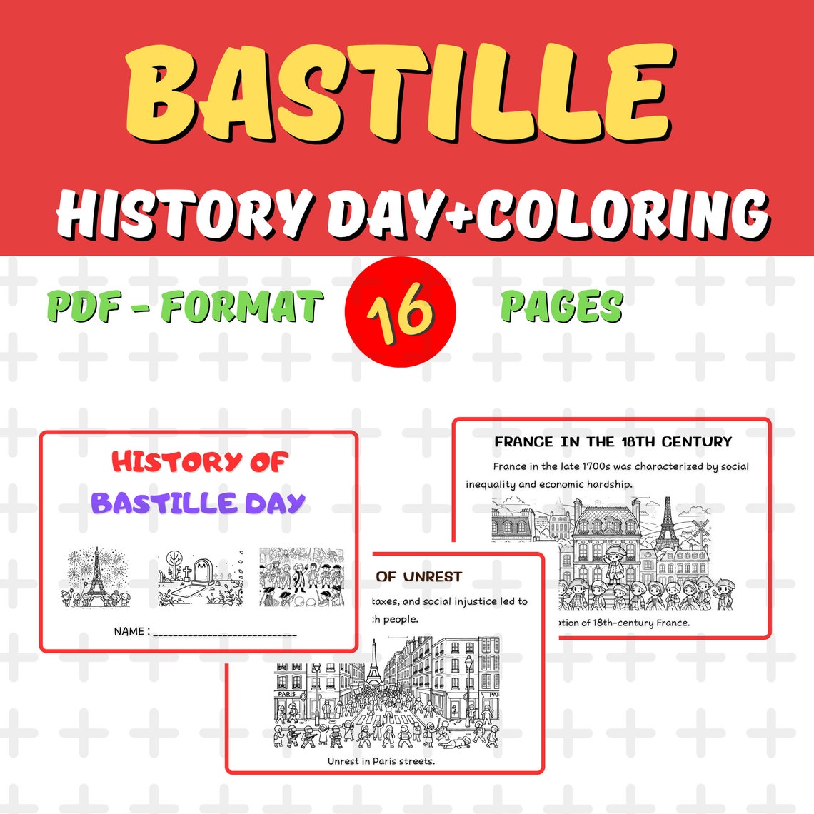 Bastille History Day+coloring Pages for Kids | Bastille Day Coloring ...