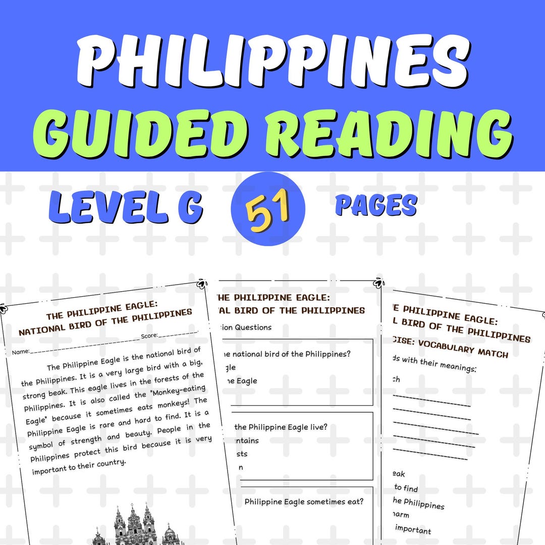 Philippines 1st Grade Guided Reading Passages & Questions Levels G - Etsy
