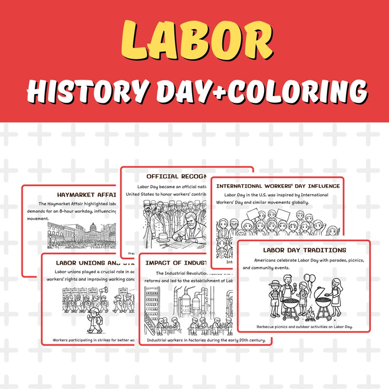 Labor History Day+coloring Pages for Kids | Labor History Kids | Labor ...