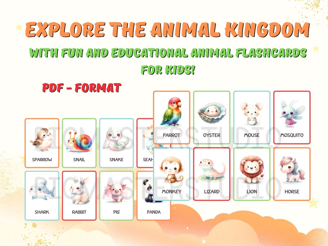 Adorable Animal Flashcards for Kids: A Delightful Journey Through the ...