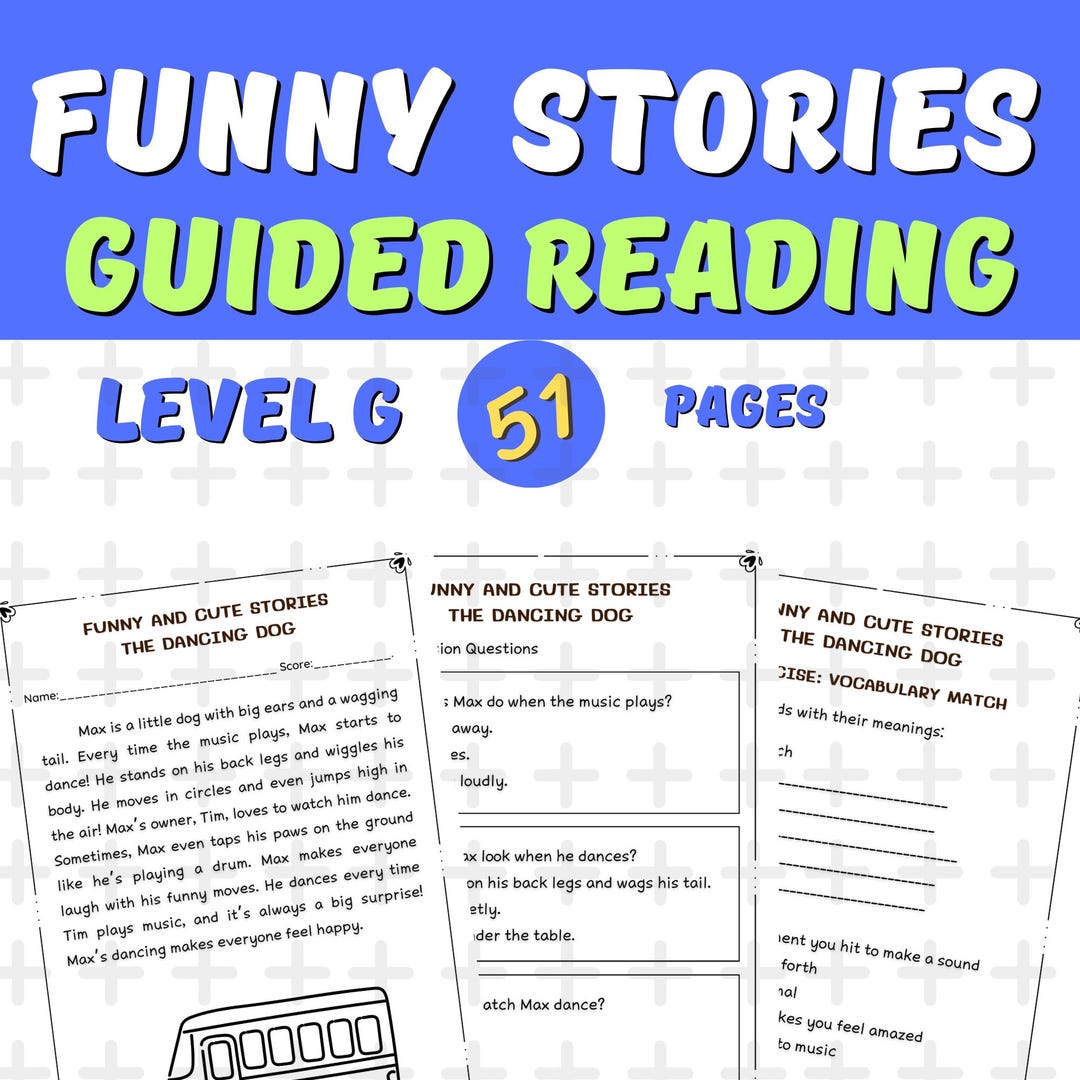Funny and Cute Stories 1st Grade Guided Reading Passages & Questions ...