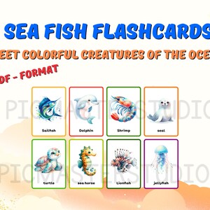 Sea Fish Flashcards for Kids: Dive Into Ocean Learning - Etsy