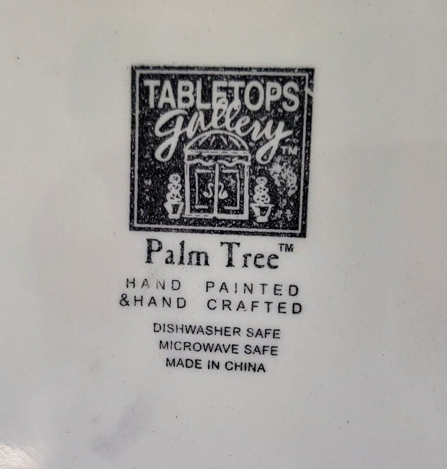 Table Tops Palm Tree Hand Painted Dinnerware (set of 6 Pieces) - Etsy