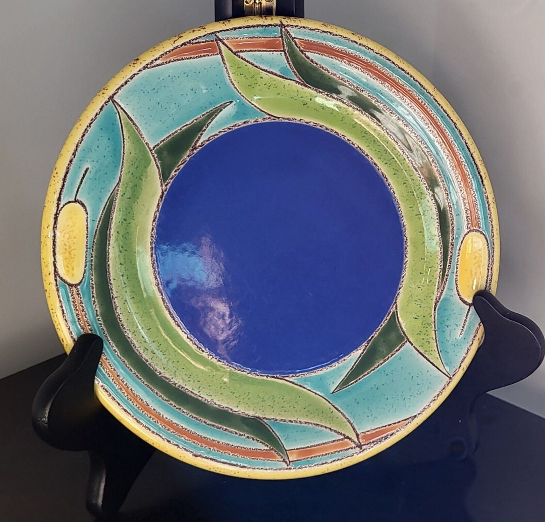 Qty2 Vintage Artesa Hand Painted Glazed Ceramic Plates 7 1/2 Made in ...