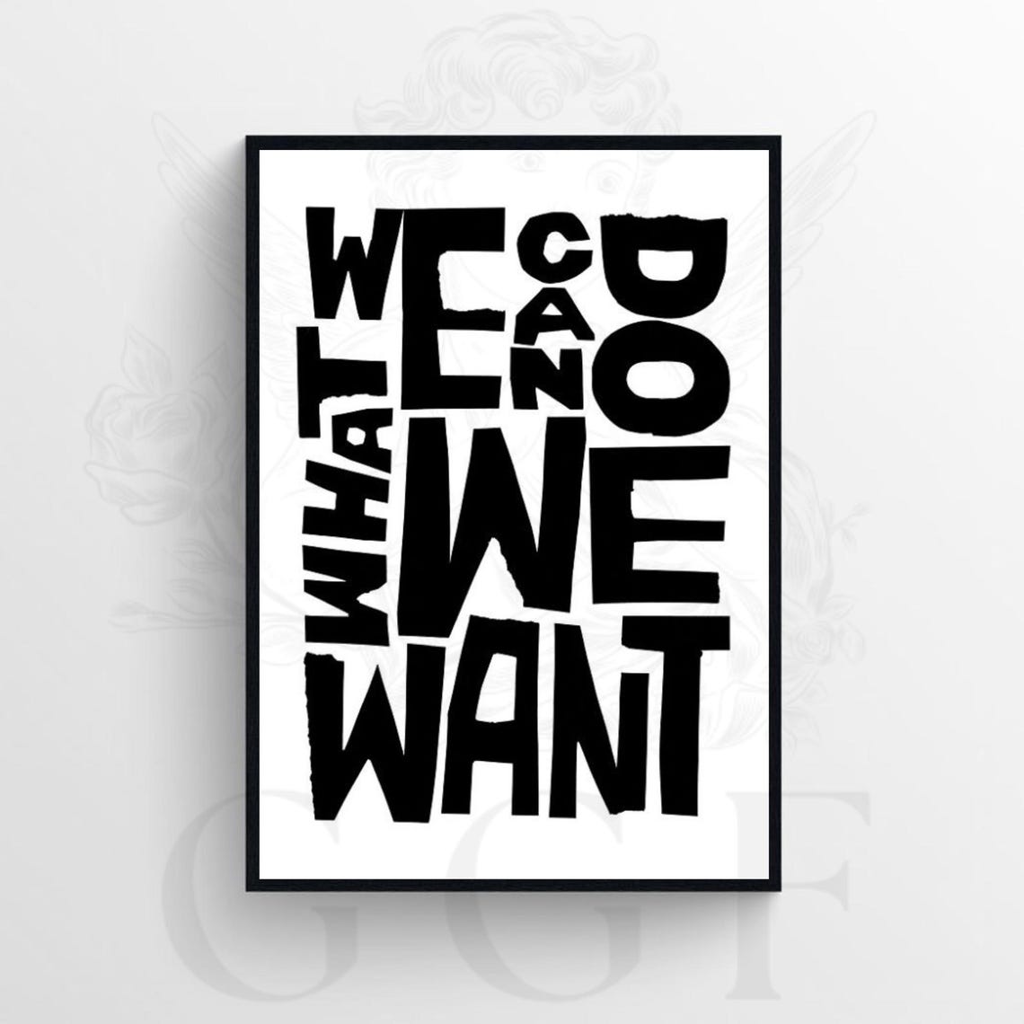 Motivational Typography Art Print: Bold Black and White Quote Poster - Etsy