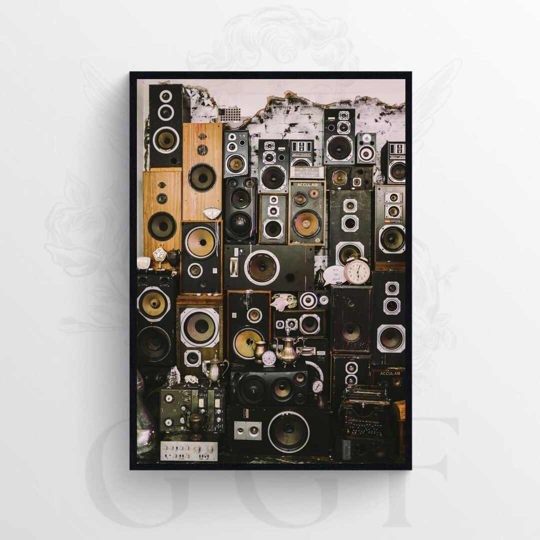 Vintage Speaker Poster: Retro Music Lover Print, DJ Studio Decor - Etsy