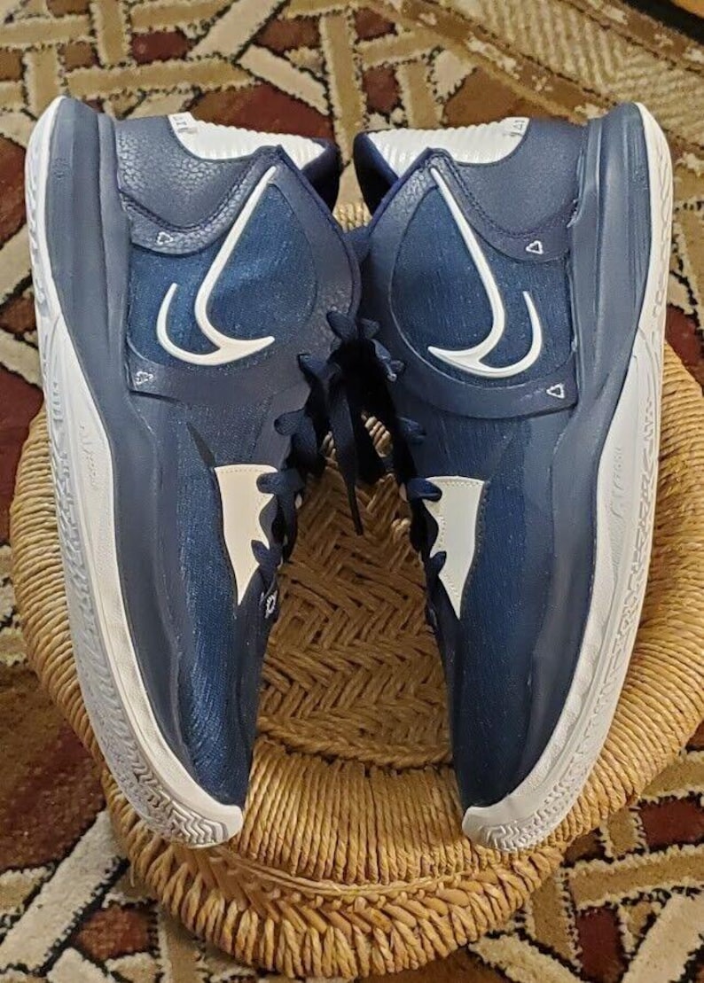 Nike KYRIES D09617-400 Midnight Navy Blue & White Mens Sneaker Shoes ...
