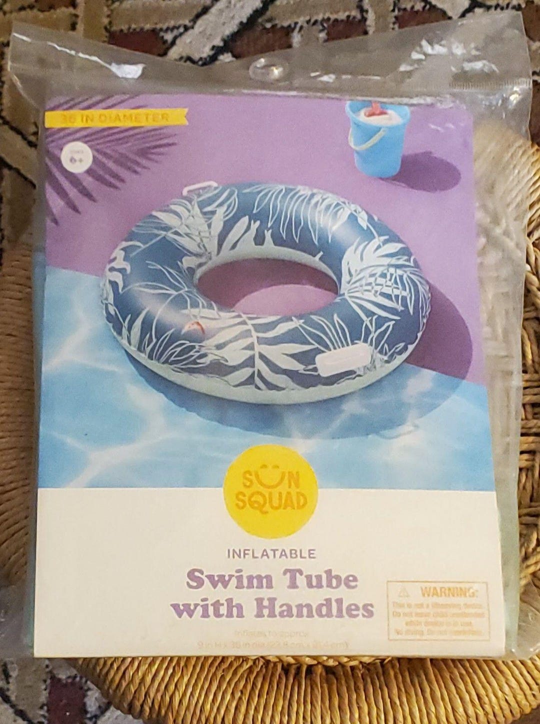 New Sun Squad Inflatable Swim Tube With Handles 36 Inch Diameter - Etsy