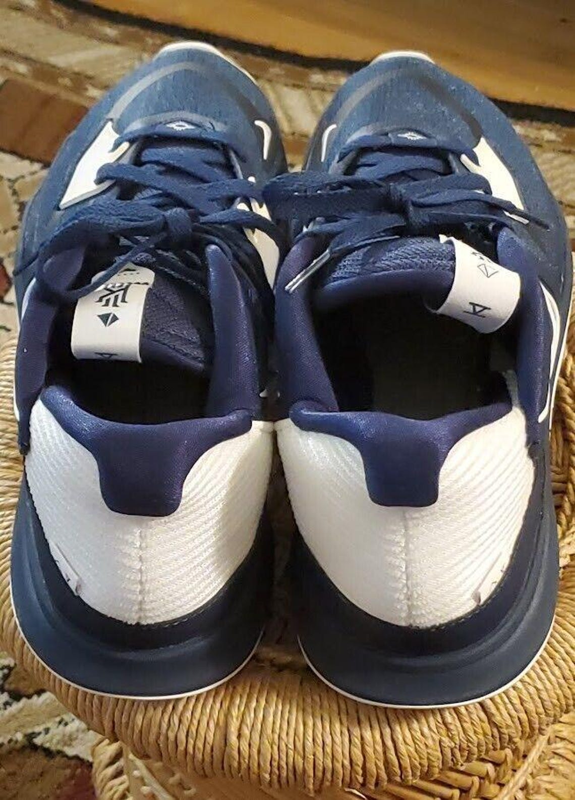 Nike KYRIES D09617-400 Midnight Navy Blue & White Mens Sneaker Shoes ...