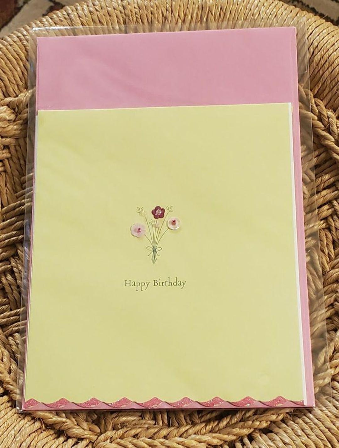 Paper Magic Flower Happy Birthday Greeting Card Inside Verse New Sealed ...