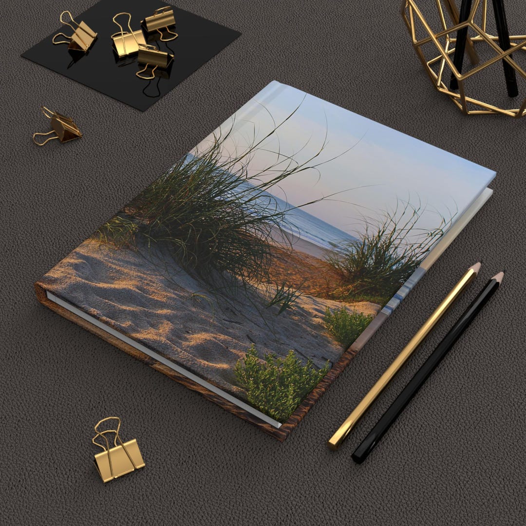 Sun-kissed Dunes-sunrise at the Beach-palm Coast FL Hardcover Matte ...