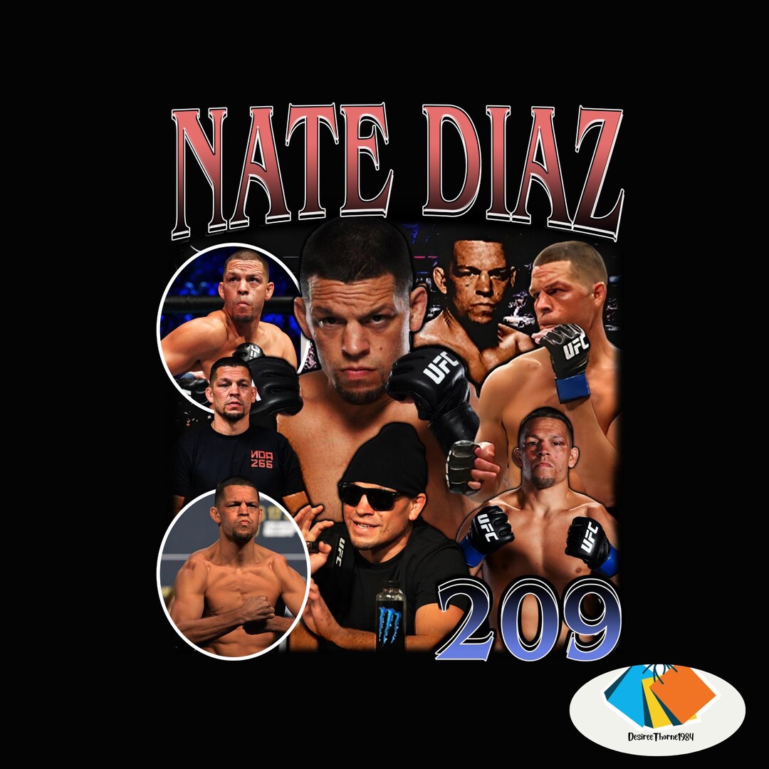 Nate Diaz PNG High Quality, Nate Diaz Boxing Boxer Vintage Graphic ...